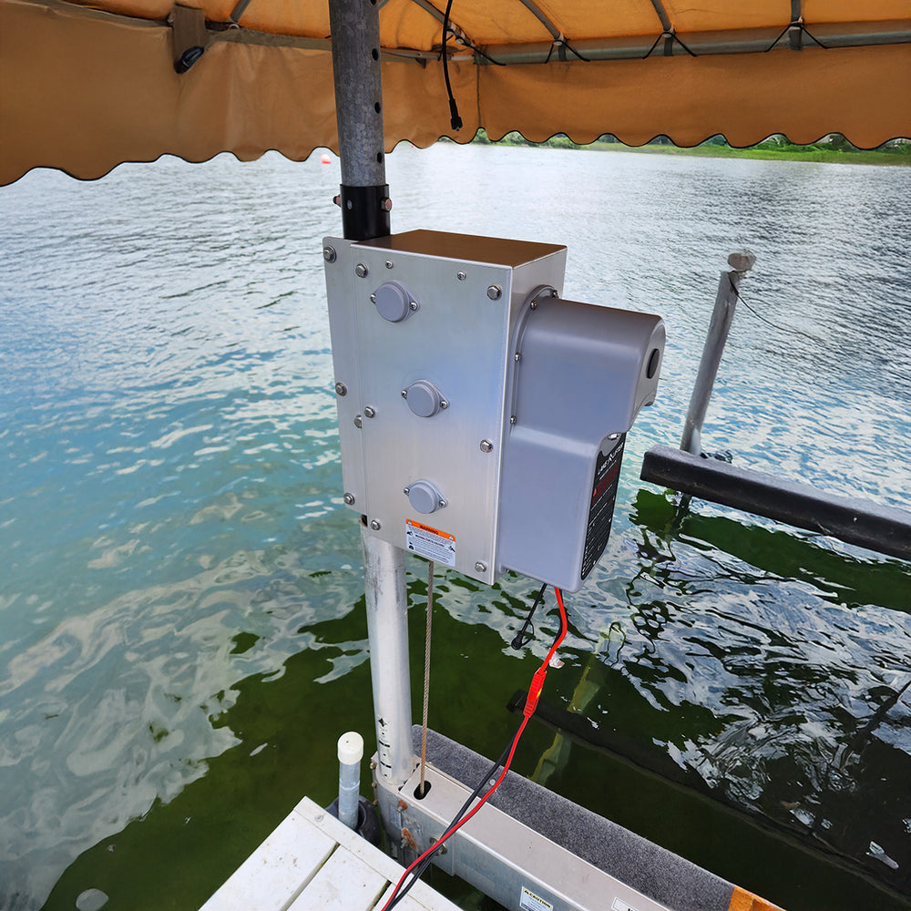 AC Integrated Boat Lift Wireless Direct Drive Motor & 7.5k Winch Box ...